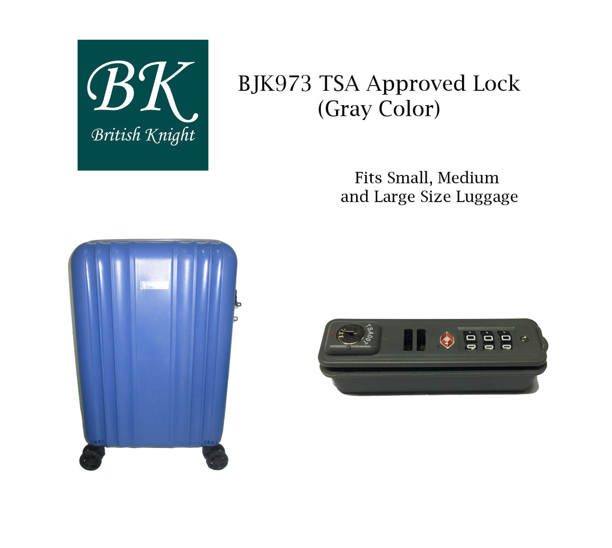 BJK973 TSA Approved Built-In Combination Lock – British Knight Bags ...