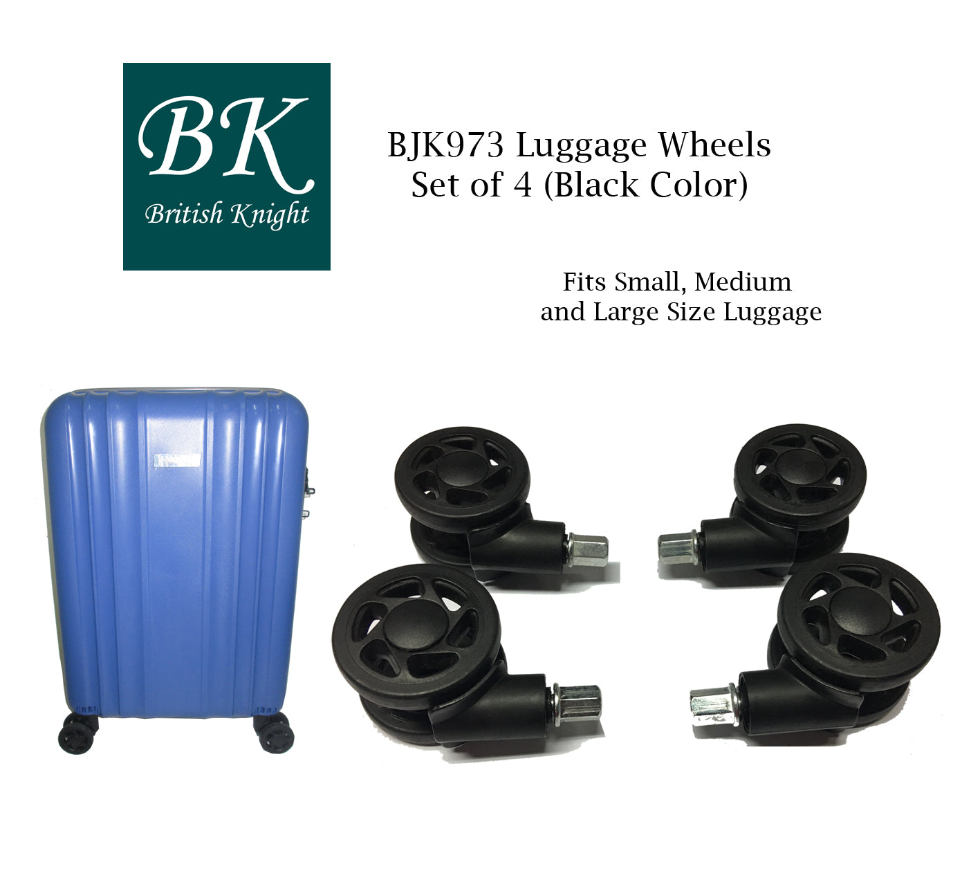 BJK973 Set of 4 Wheels (Double Wheels) – British Knight Bags Philippines